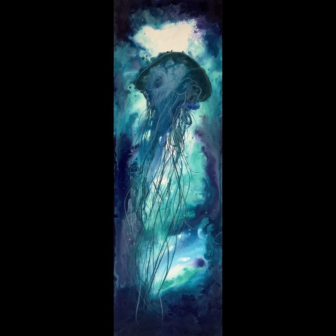 Forever Floating Digital Art Download Luminous Jellyfish - Etsy