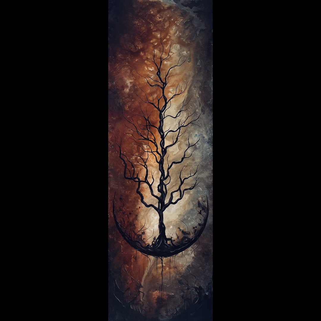 Soul on Fire - Intense Wall Art Print - Dark Tree Erupting From Surreal ...