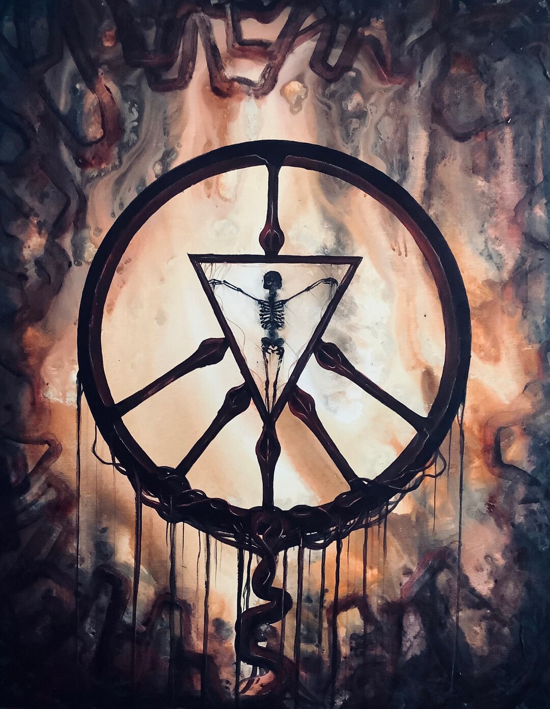 The Ecstasy of Death Lustrous Art Print Skeleton Inside - Etsy