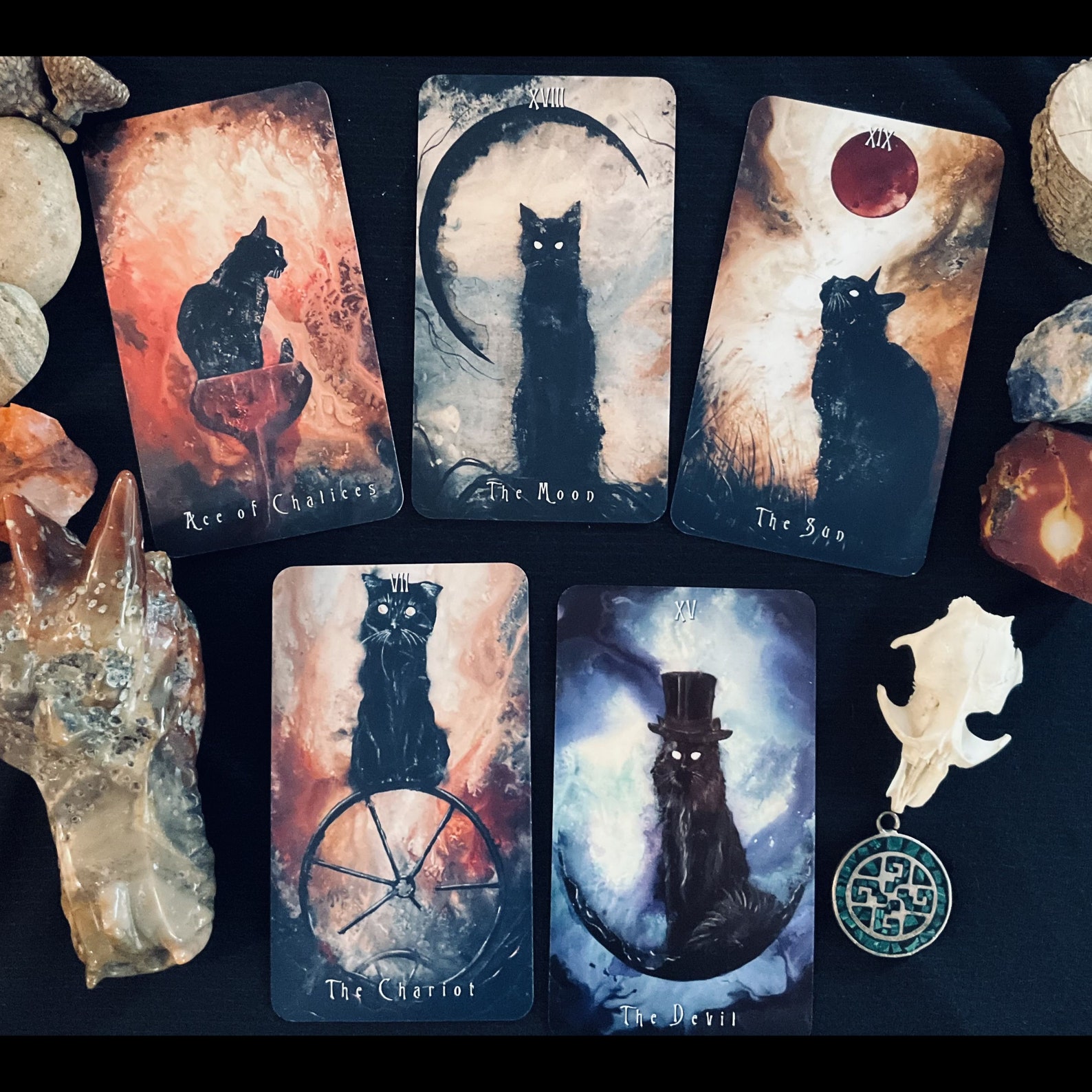 The Haunted Cat Tarot Deck 78 Card Tarot Deck Featuring Original ...