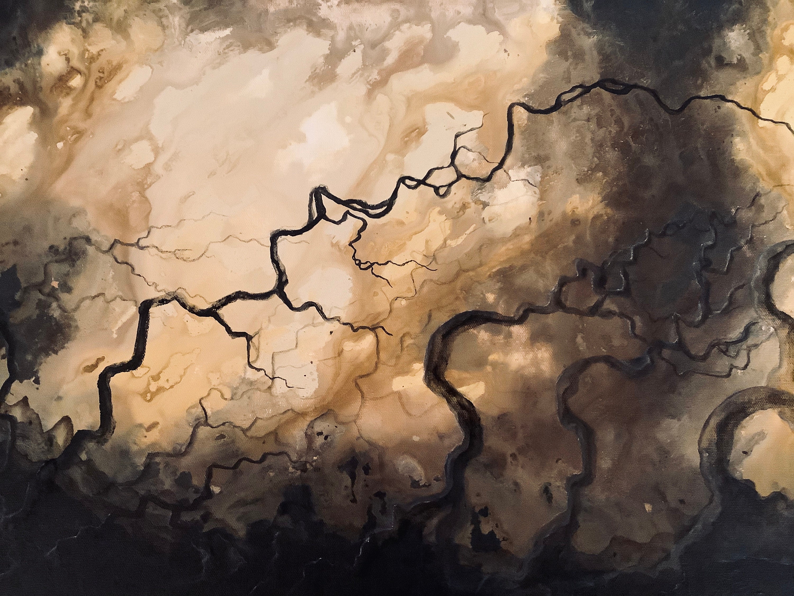 The Solitude of Stone Original Canvas Painting Roman | Etsy