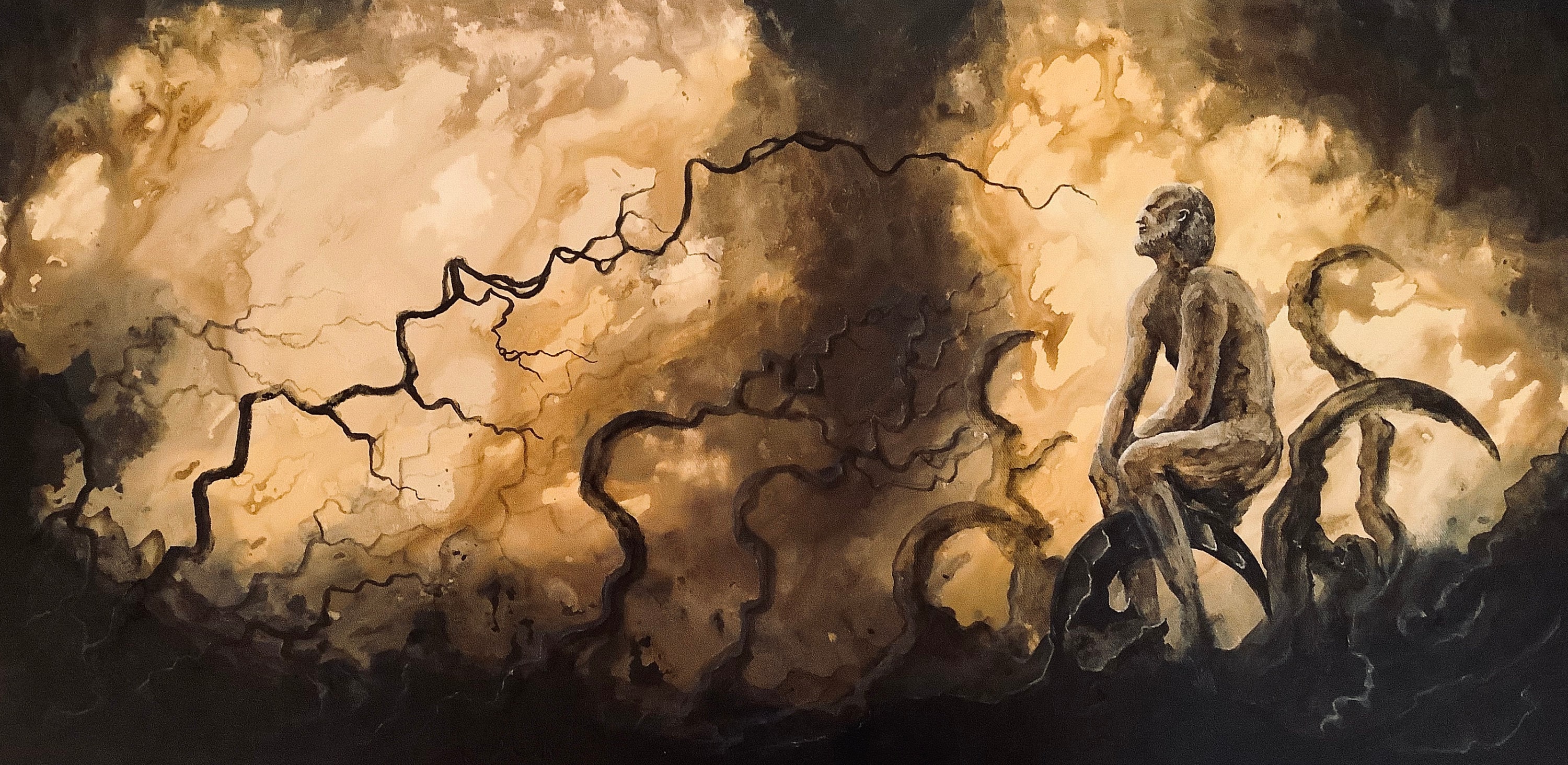 The Solitude of Stone Original Canvas Painting Roman | Etsy