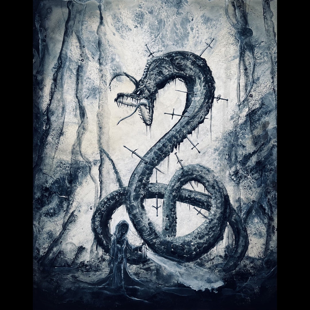 Nine - Original Painting - Shadowy Figure Searches the Dream World ...