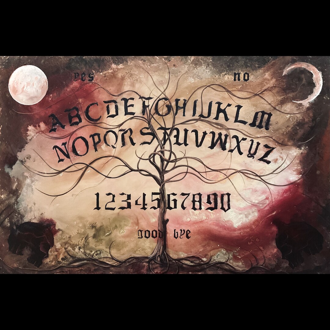 Divination of the Dark Original Canvas Painting Shadowy Giant Ouija ...