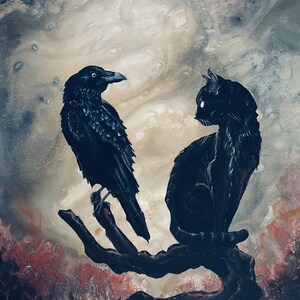 Soul of the Raven - Four Shadowy Art Prints - Haunting, Surreal Ravens ...