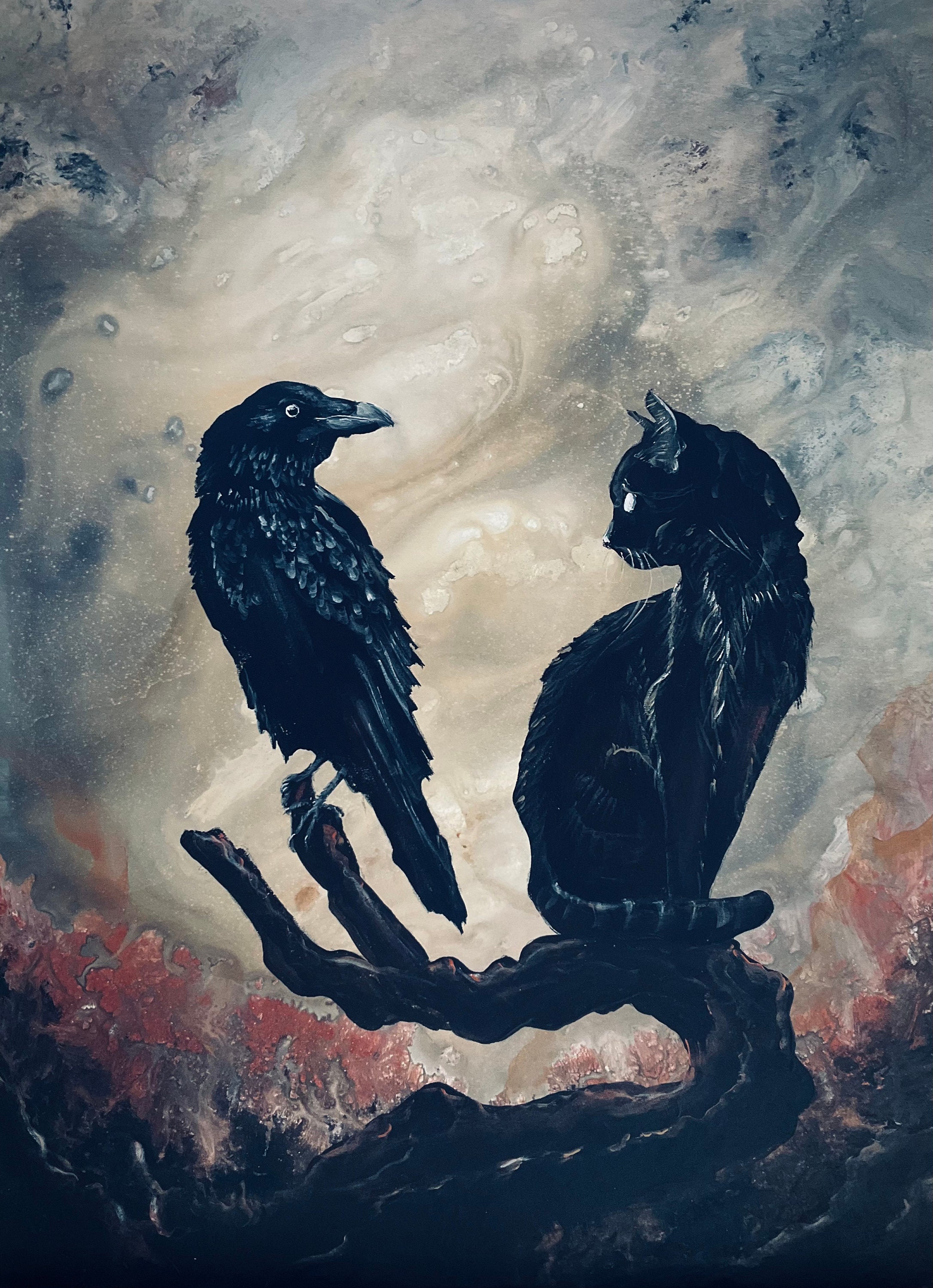 Soul of the Raven - Four Shadowy Art Prints - Haunting, Surreal Ravens ...