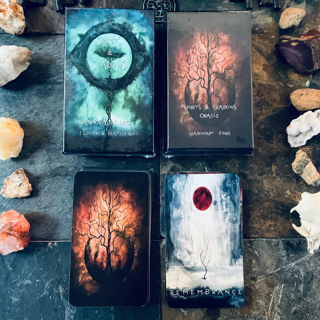 Spirits & Shadows Gift Bundle - 52 Card Oracle Deck W/three Shadowy Art ...