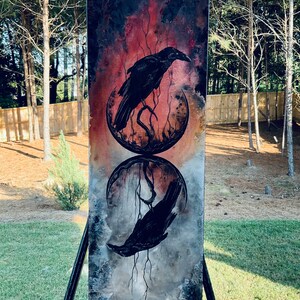 Soul Echoes - Bird Wall Art Print - Two Ravens Reflected on Top of Twin ...