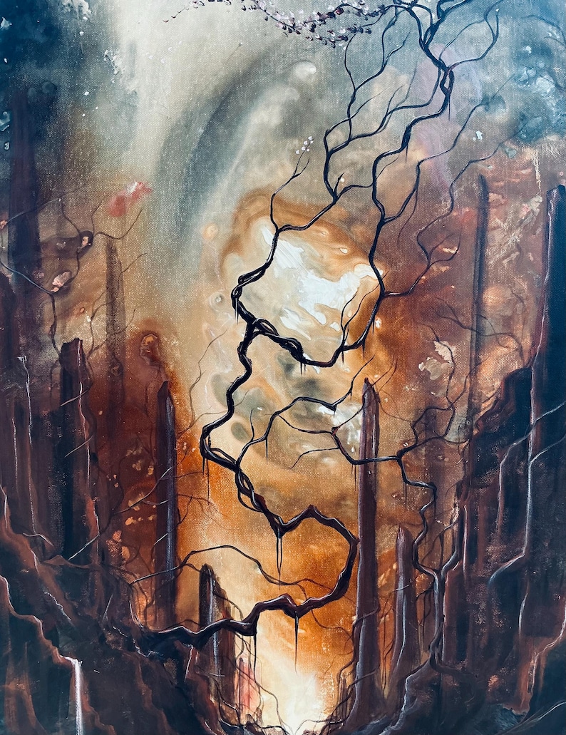 Vale of the Broken Blossom - Printable Wall Art Download - Dying Tree ...