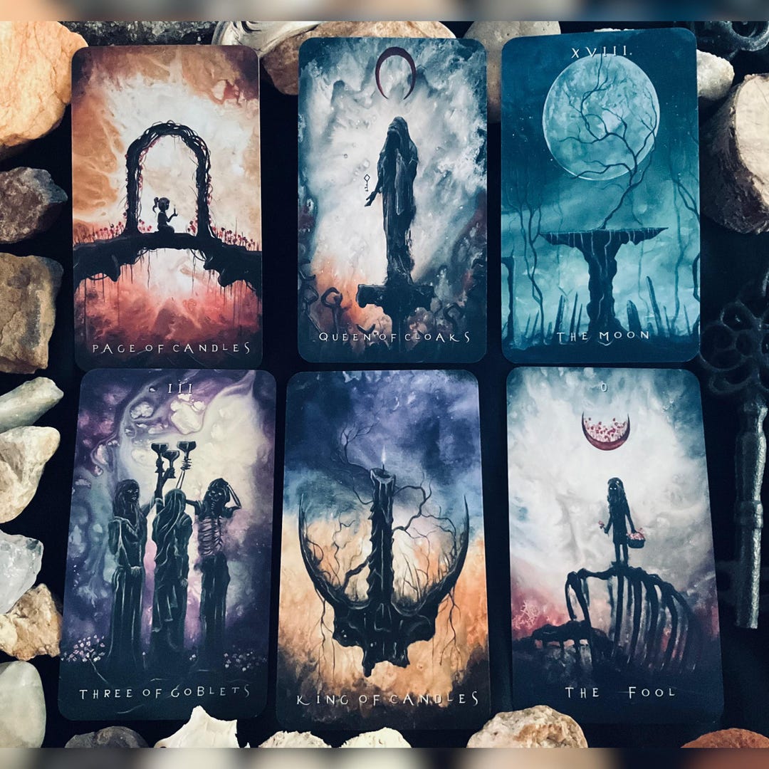 Shadow Journey Tarot Deck - 78 Card Tarot Deck Featuring Dark, Shadowy ...