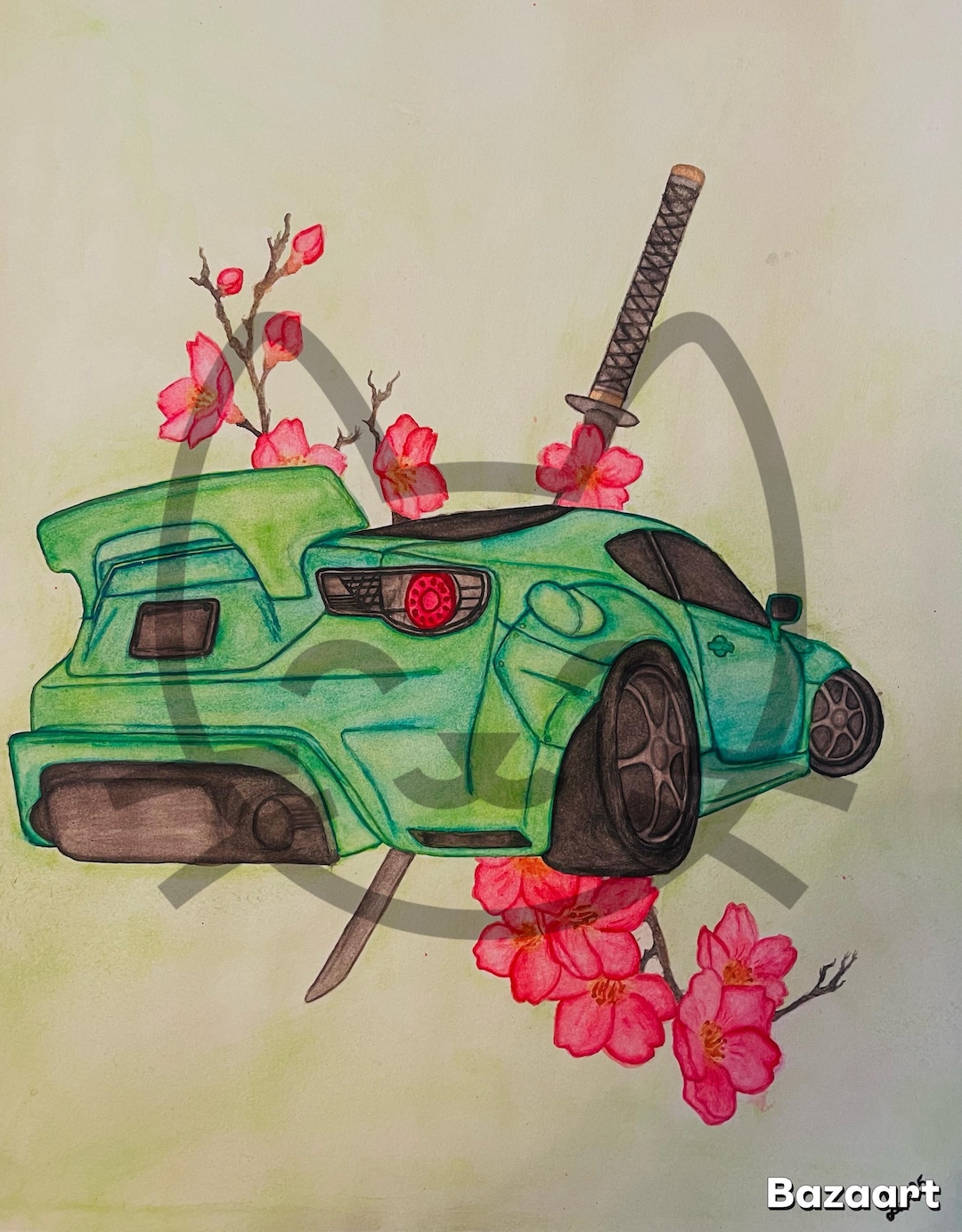 JDM Series: “sakura BRZ” Print - Etsy