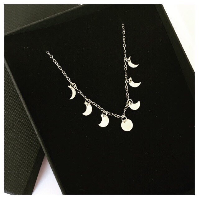 Moon Phase Necklace - Etsy