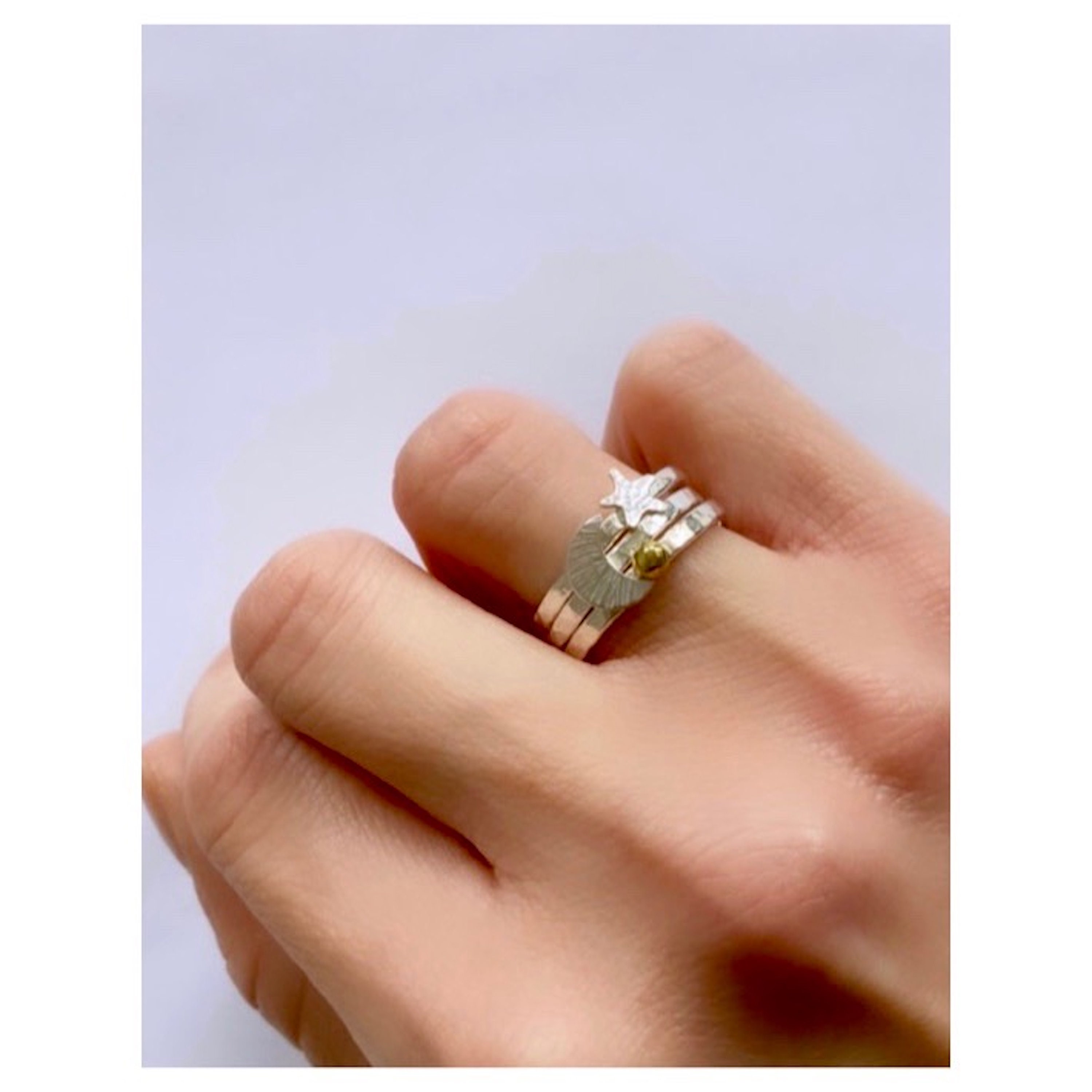 Celestial Stacking Ring Set - Etsy UK