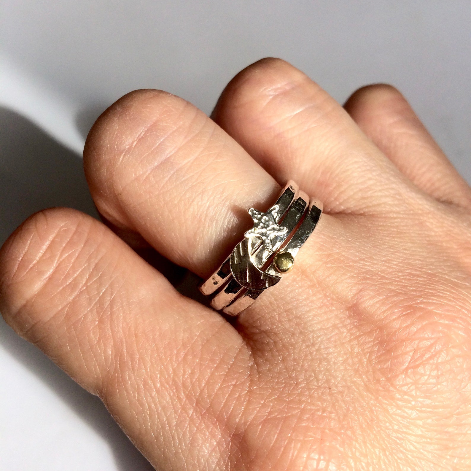 Celestial Stacking Ring Set | Etsy UK