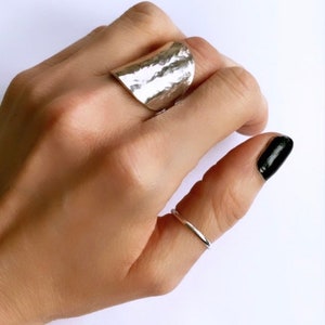 Large Sterling Silver Ring - Etsy UK