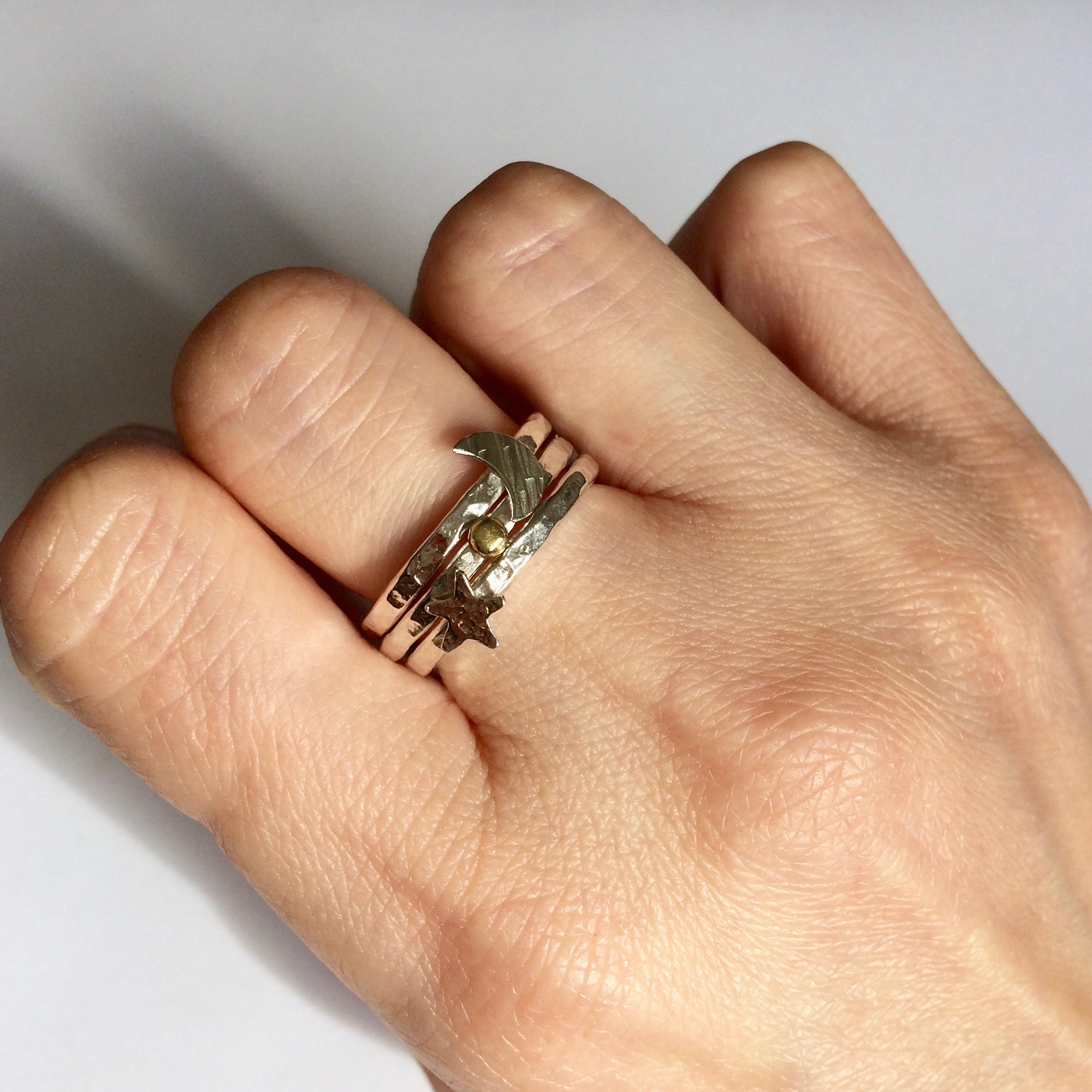 Celestial Stacking Ring Set | Etsy UK