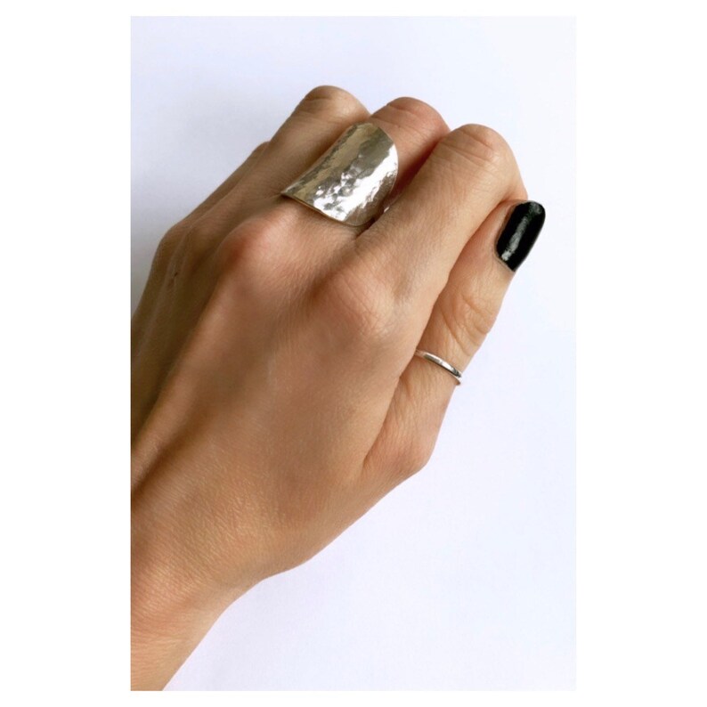 Large Sterling Silver Ring - Etsy UK