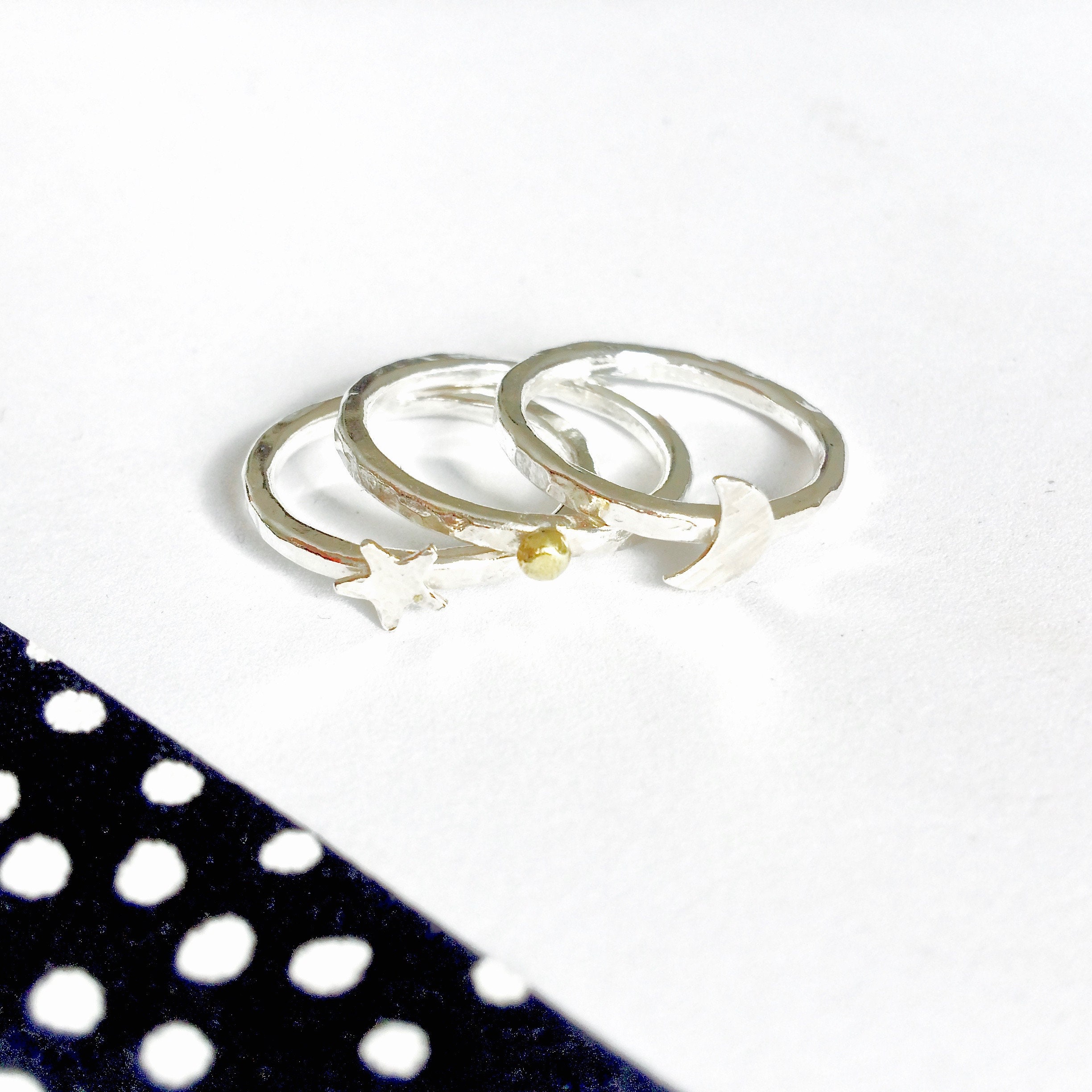 Celestial Stacking Ring Set | Etsy UK