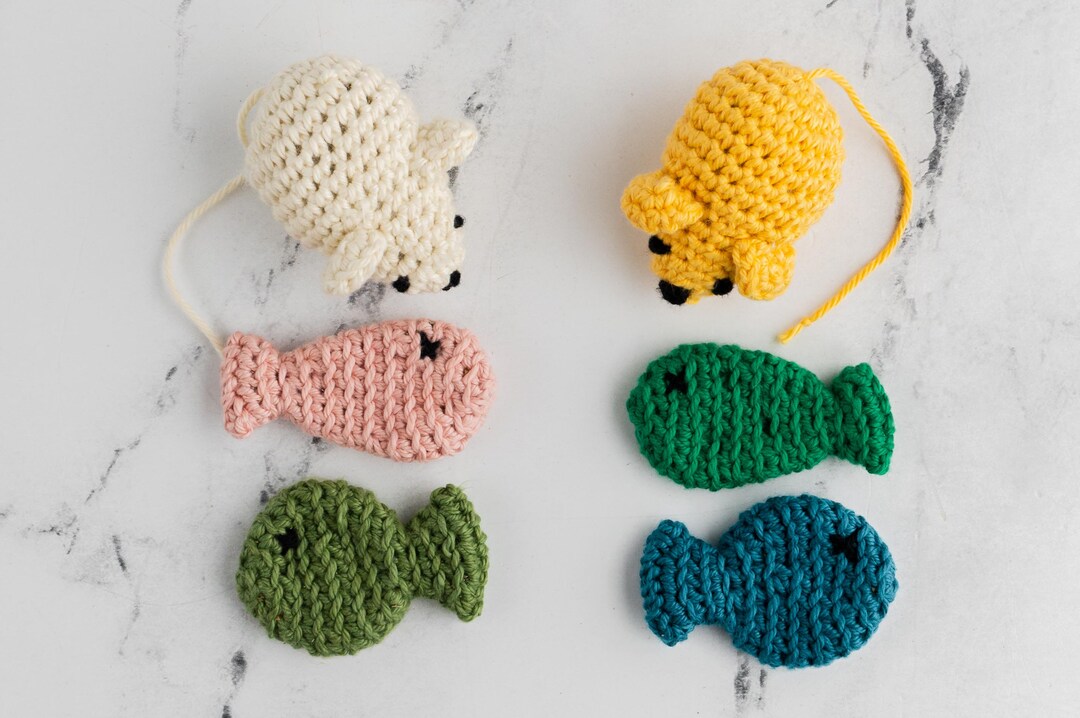 Set of 3 Cute Cat Toys, Mouse and Fish Design With Catnip Inside ...