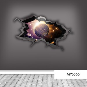 EARTH 3D DECALS, 3d Vinyl Sticker, Science Wall Decal, Stars Space ...