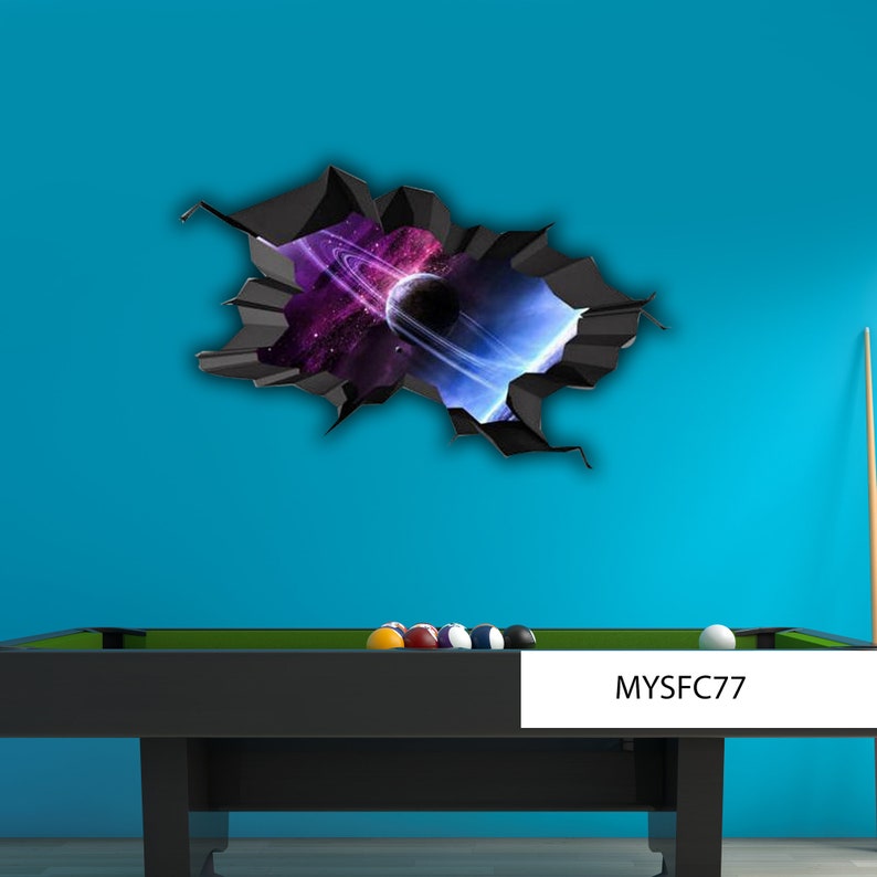 GALAXY 3D STICKER Cracked Wall Decal 3D Deep Space Decal - Etsy