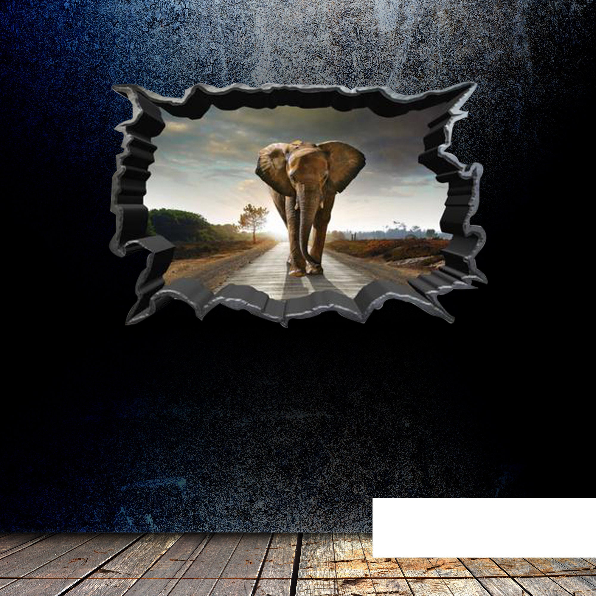 ELEPHANT WALL DECAL 3d Elephant Sticker Animal Vinyl Decal - Etsy