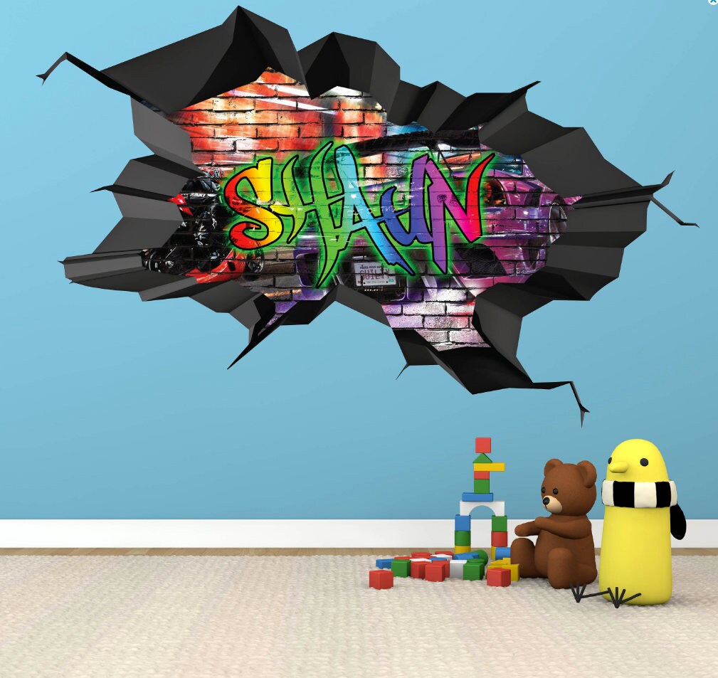 CUSTOM WALL MURAL Graffiti Wall Decal Vinyl Wall Stickers | Etsy