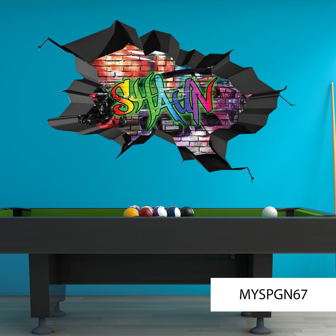 CUSTOM WALL MURAL Graffiti Wall Decal Vinyl Wall Stickers - Etsy