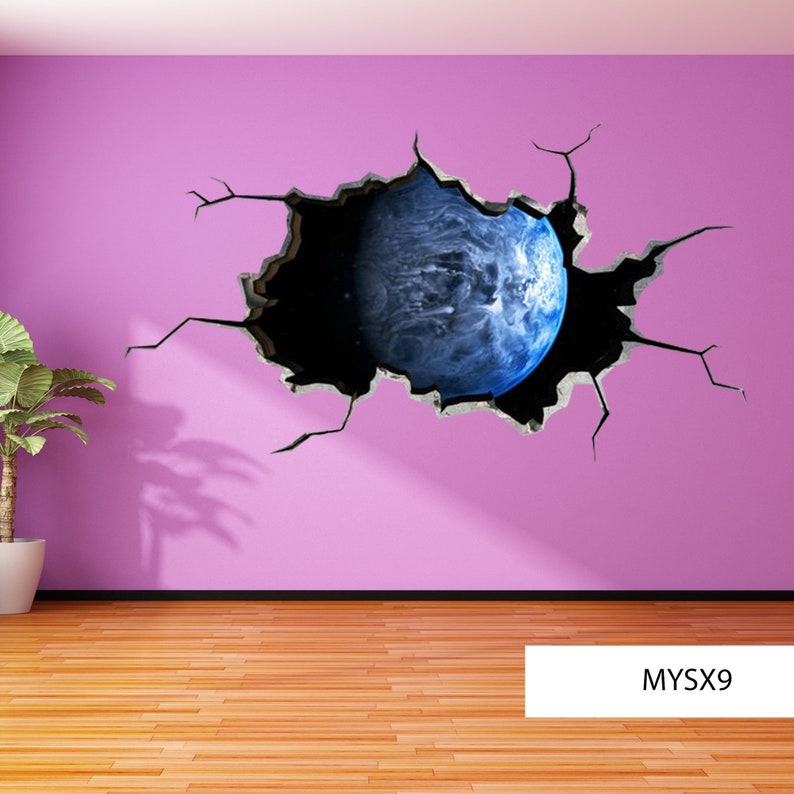 Earth Decor Globe Wall Decal Planet Earth Wall Mural - Etsy