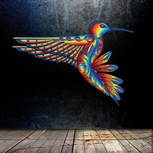 Stunning Rainbow Hummingbird Wall Decal - Peel-and-stick Decor, Perfect ...
