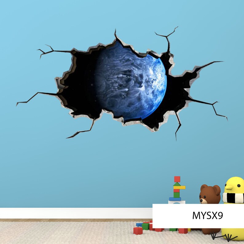 Earth Decor Globe Wall Decal Planet Earth Wall Mural - Etsy