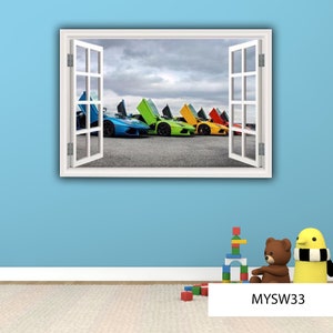 SPORTS CAR STICKER, Window View Sticker, Super Car Stickers ...