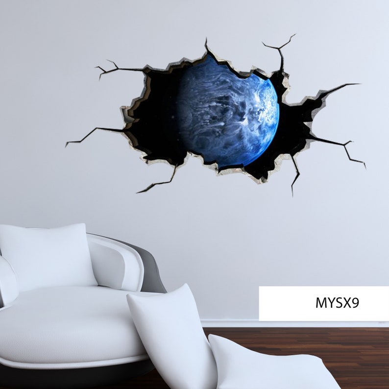Earth Decor Globe Wall Decal Planet Earth Wall Mural - Etsy