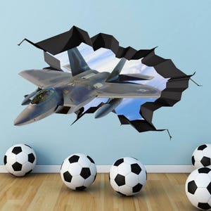 FIGHTER JET DECAL, Air Force Décor, Wall Art Stickers, Graphic Wall ...