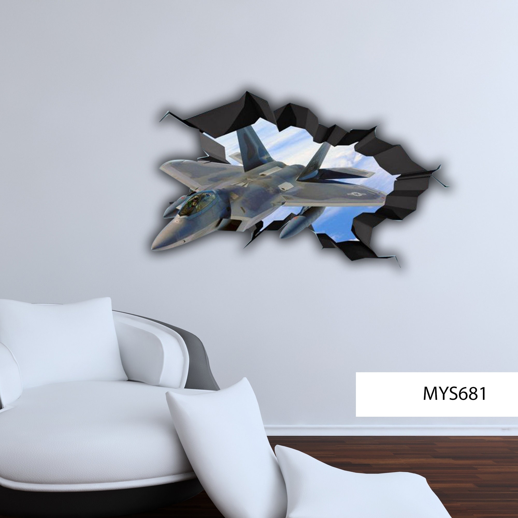 FIGHTER JET DECAL Air Force Décor Wall Art Stickers Graphic - Etsy
