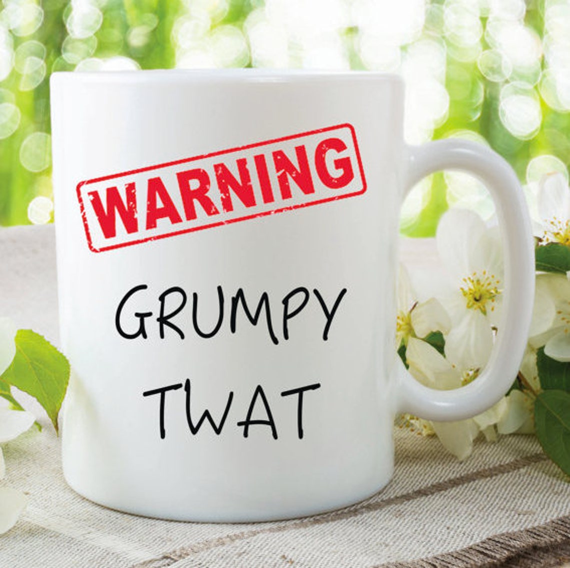 GRUMPY COFFEE MUG Secret Santa Cups Novelty Coffee Mug | Etsy