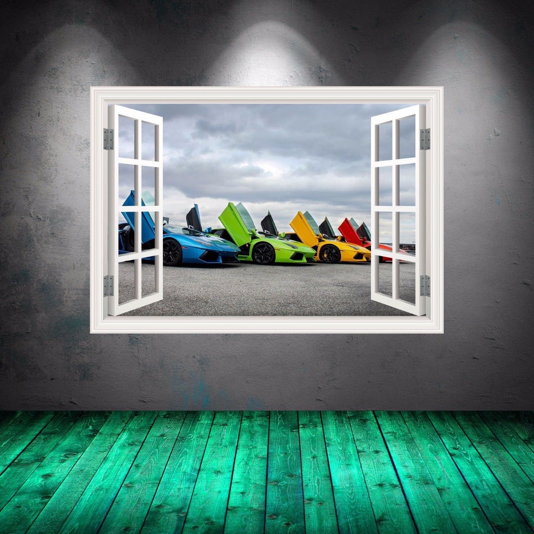 SPORTS CAR STICKER, Window View Sticker, Super Car Stickers ...