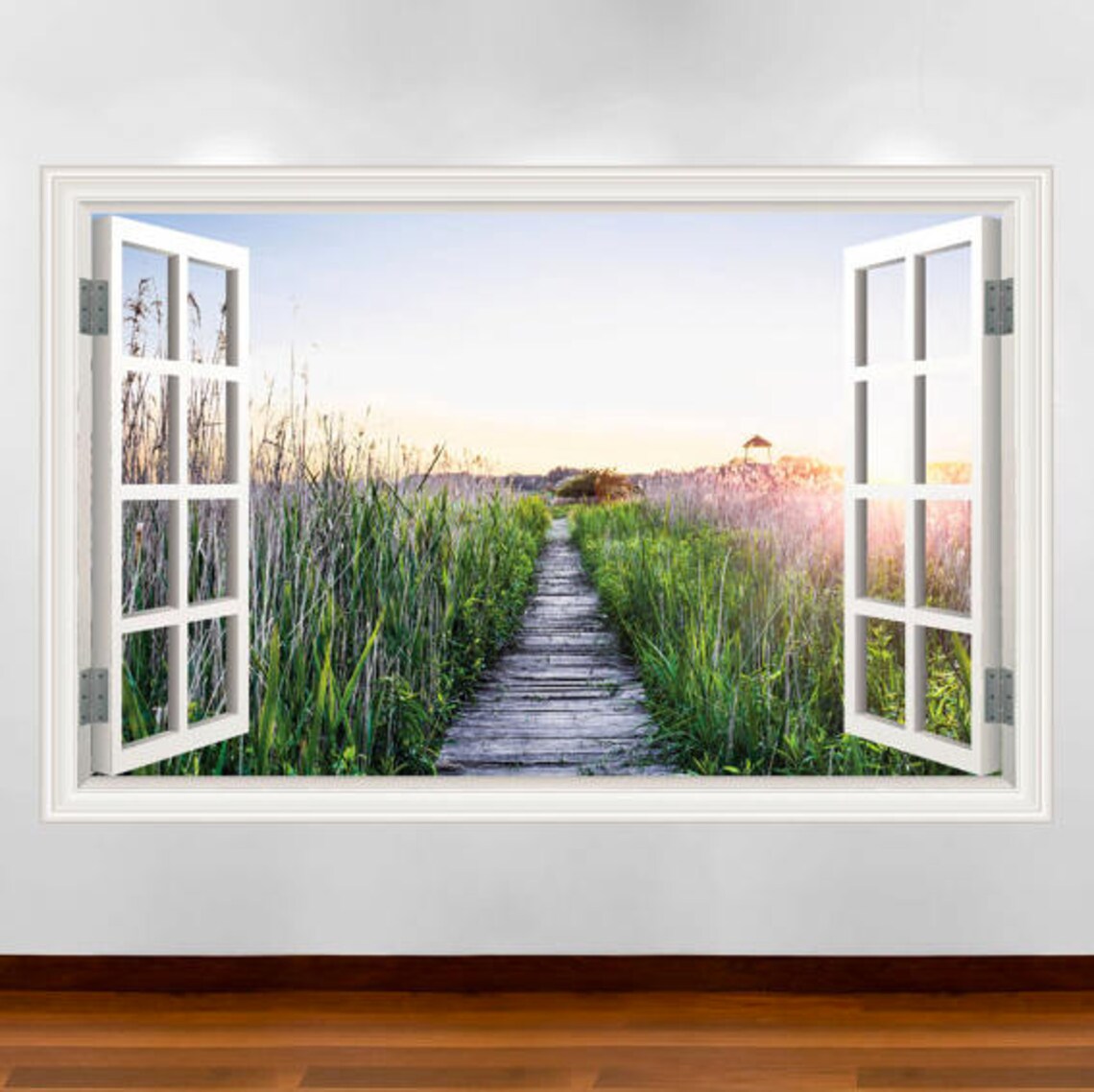 GRASSY FIELD DECAL Window Frame Decal House Wall Décor - Etsy