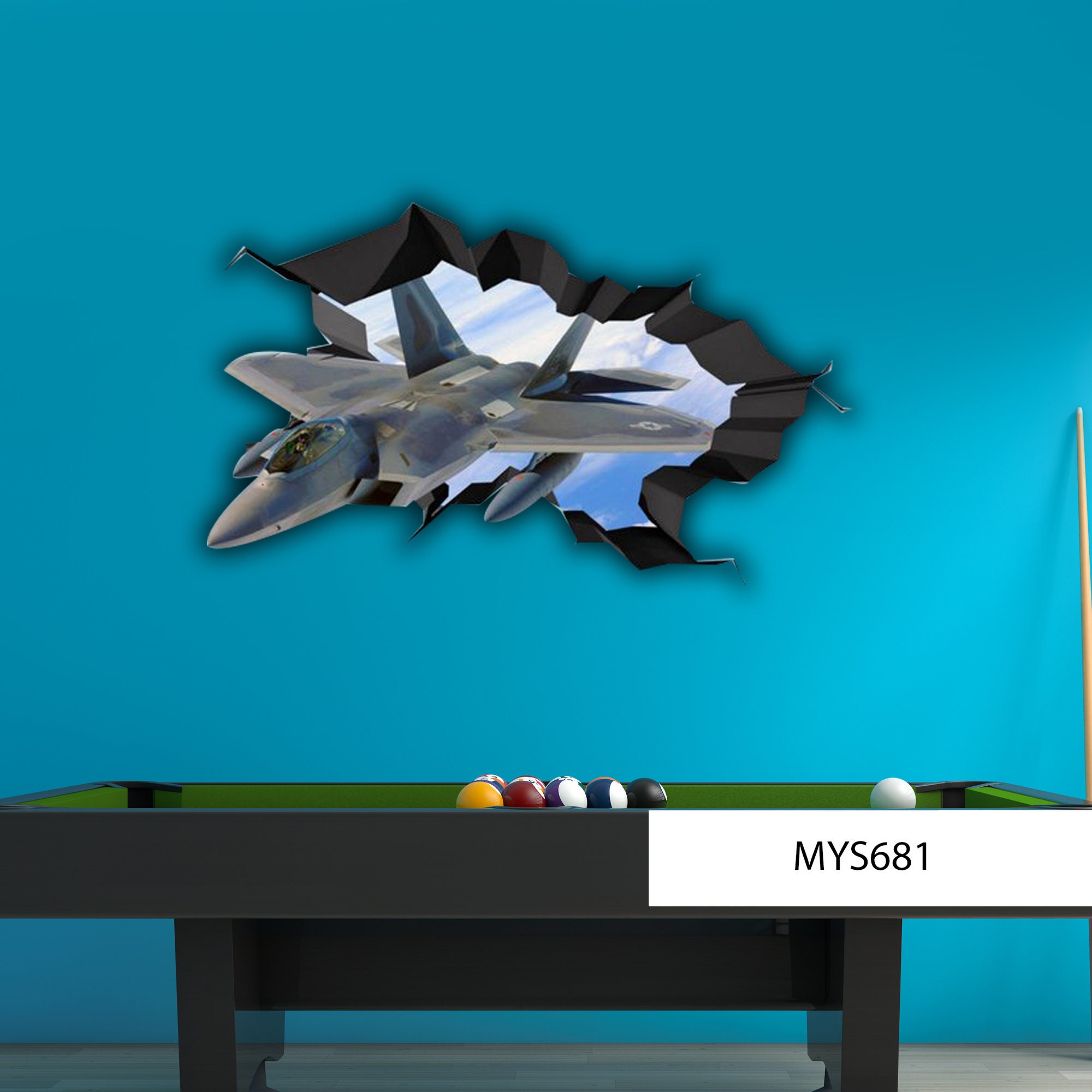 FIGHTER JET DECAL Air Force Décor Wall Art Stickers Graphic - Etsy