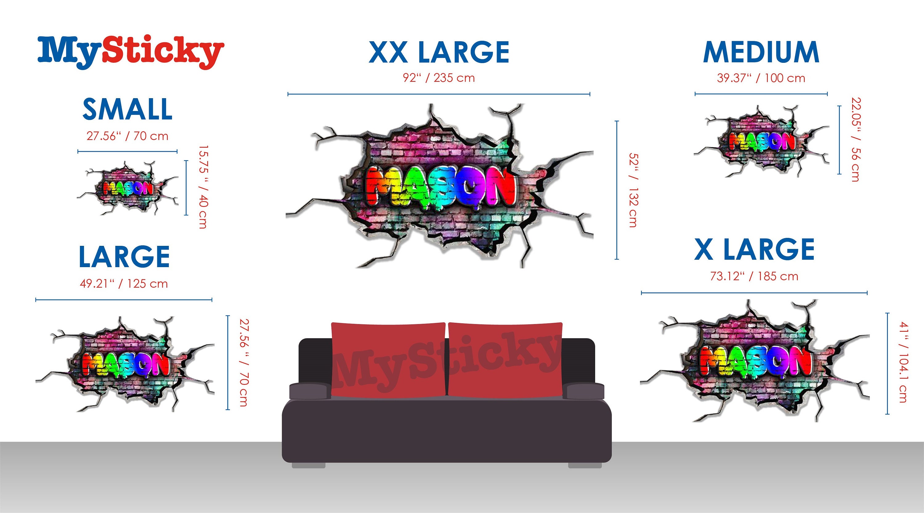 PERSONALIZED WALL DECAL Graffiti Wall Art Custom Wall - Etsy Canada