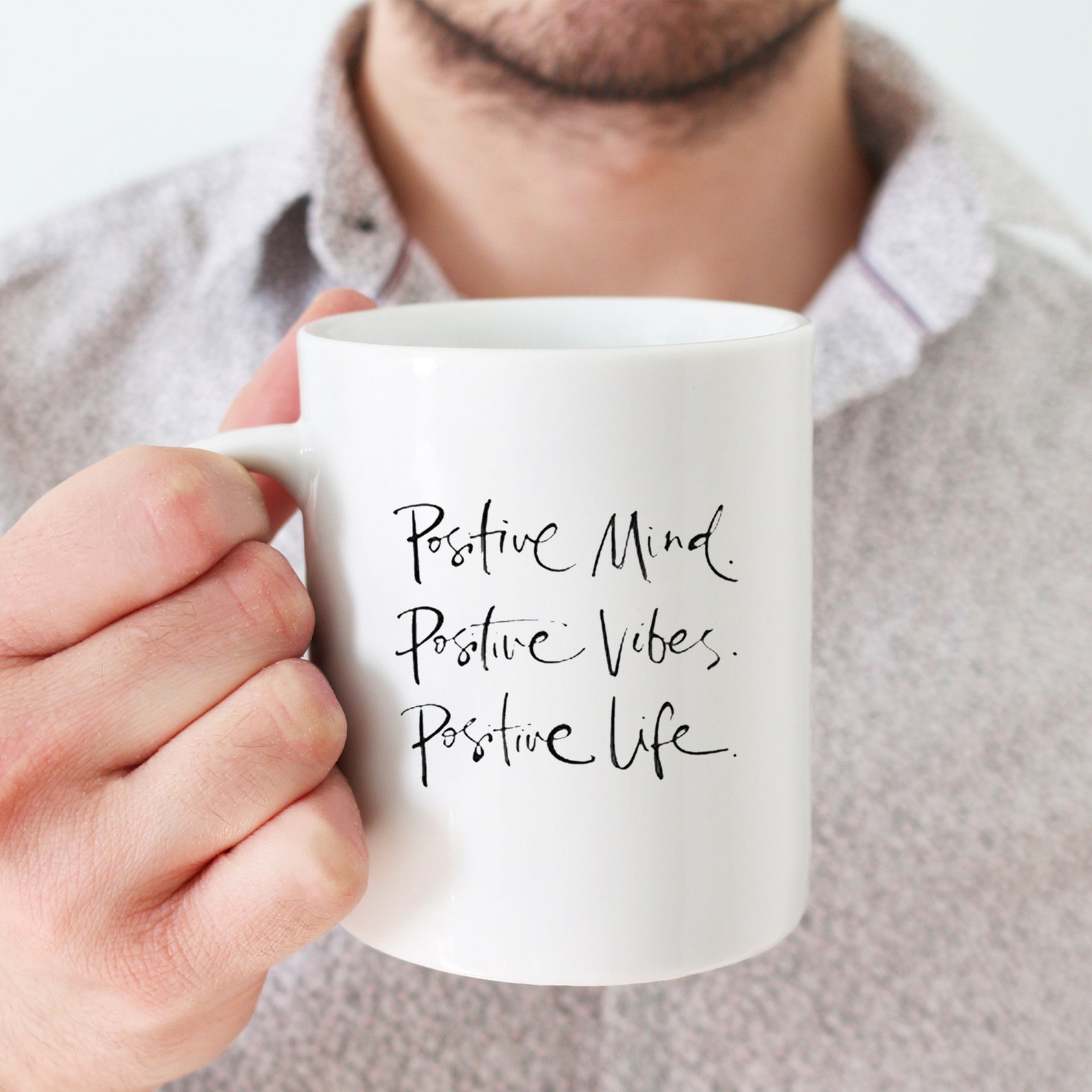 POSITIVE VIBES MUG Life Inspiration Mug 11oz Tea Cup - Etsy