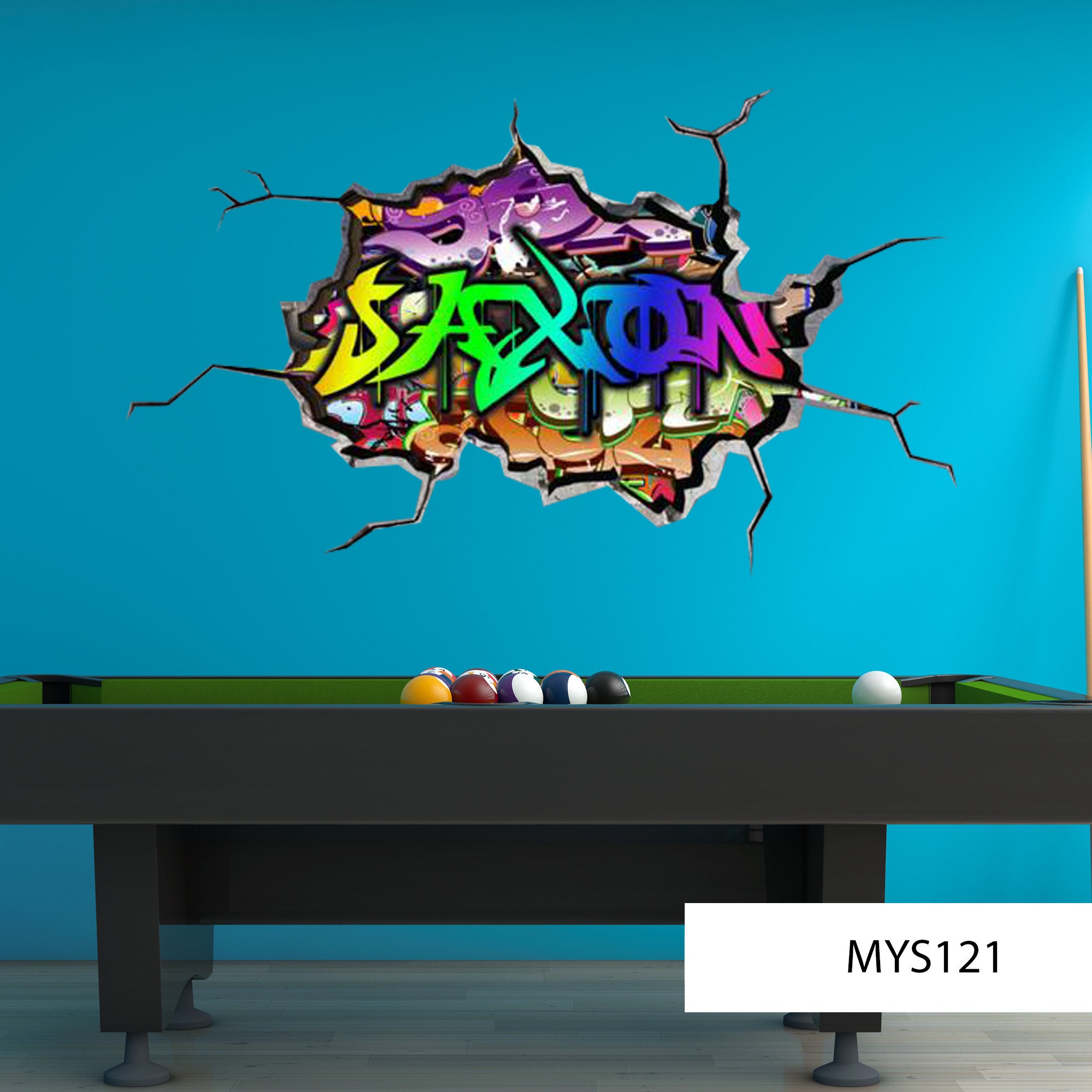 GRAFFITI WALL DECOR Custom Art Decal Personazlied Name Wall | Etsy