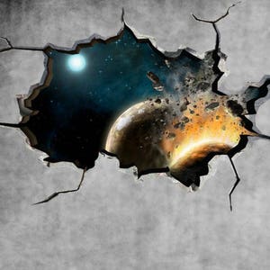 GALAXY VINYL DECAL, Space Wall Stickers, Planet Wall Stickers, Galaxy ...