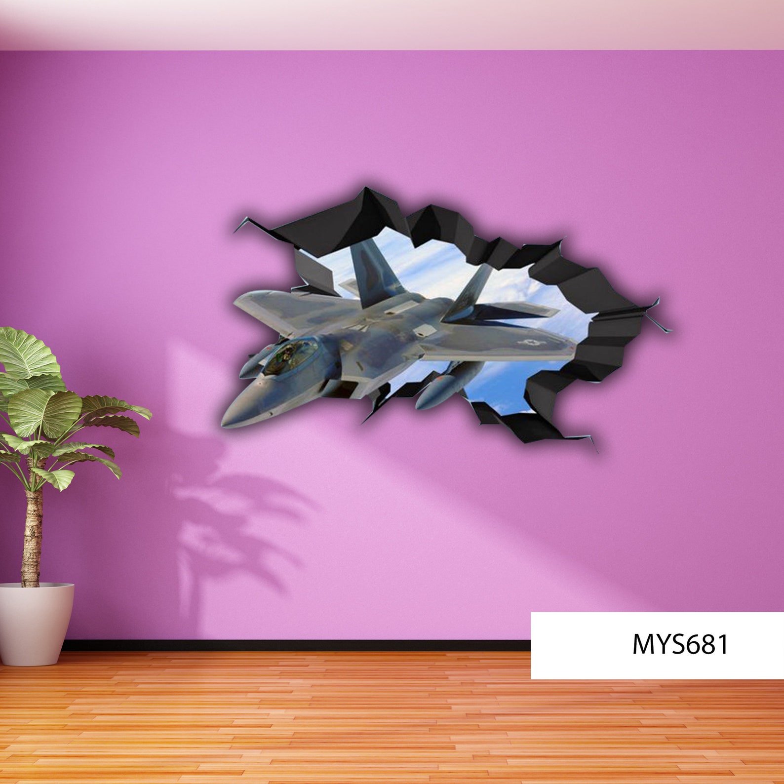 FIGHTER JET DECAL Air Force Décor Wall Art Stickers Graphic - Etsy