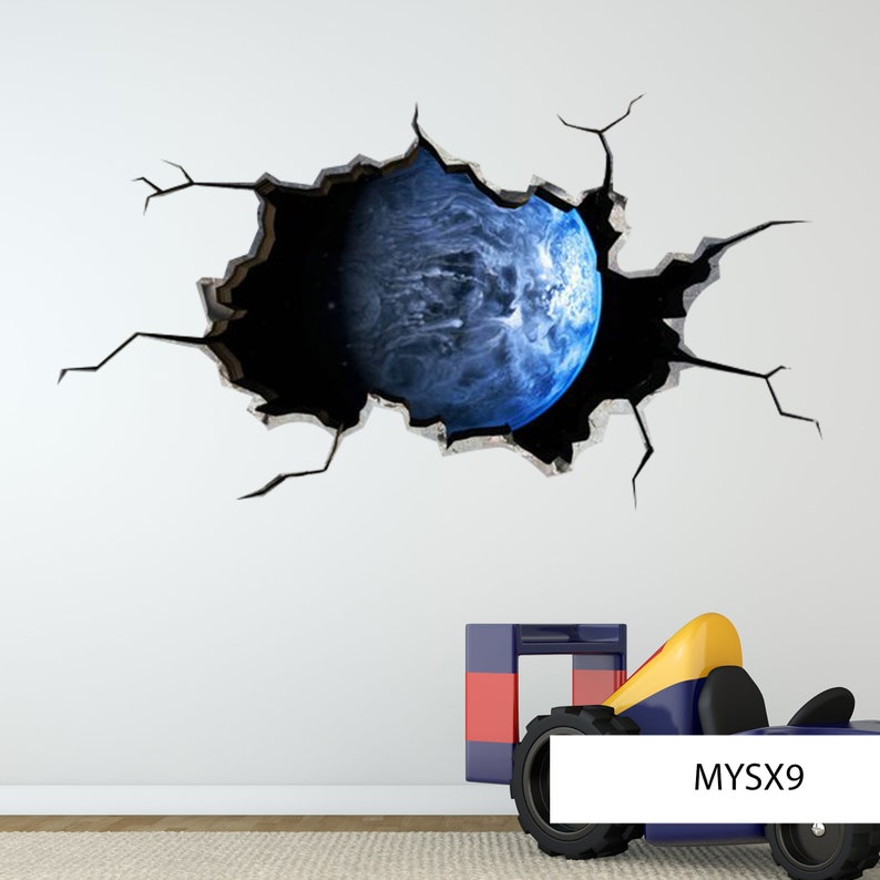 Earth Decor Globe Wall Decal Planet Earth Wall Mural - Etsy