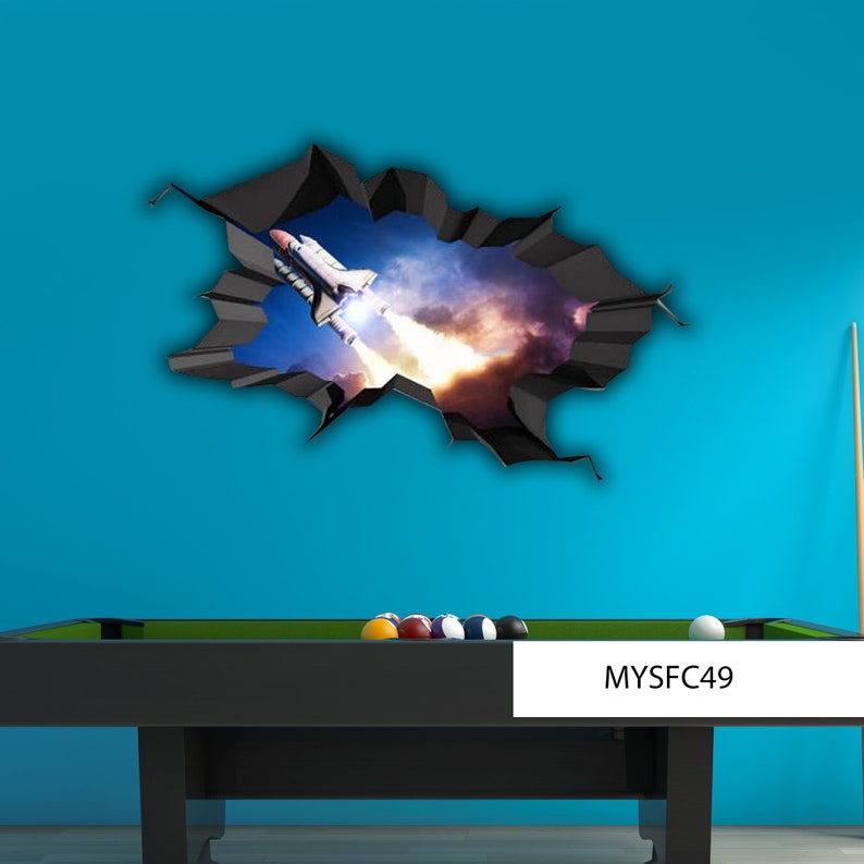 SPACE SHUTTLE DECAL Rocket Wall Sticker Space Rocket Decal - Etsy