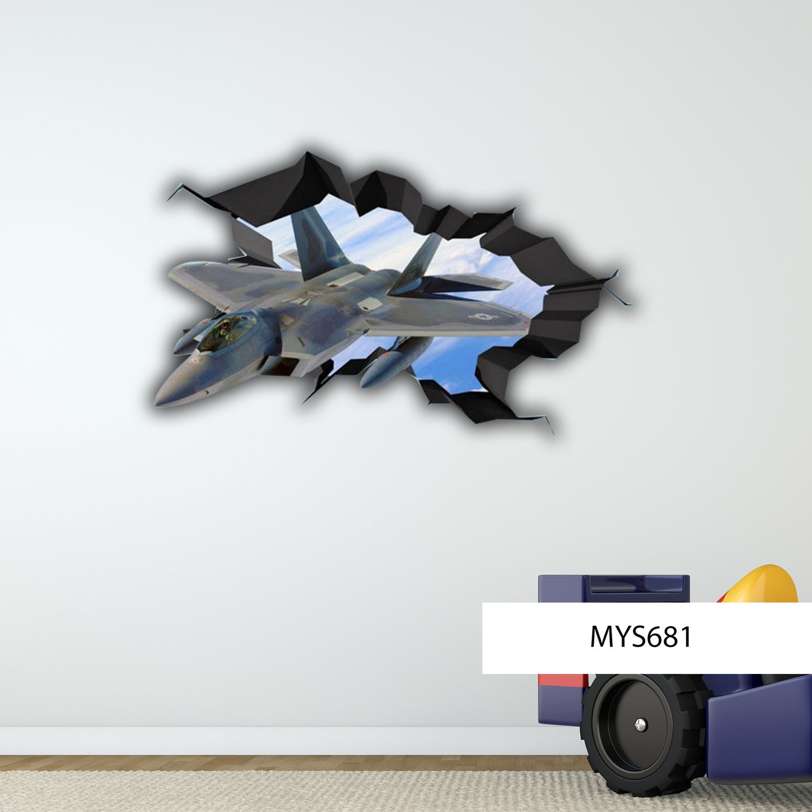 FIGHTER JET DECAL Air Force Décor Wall Art Stickers Graphic - Etsy