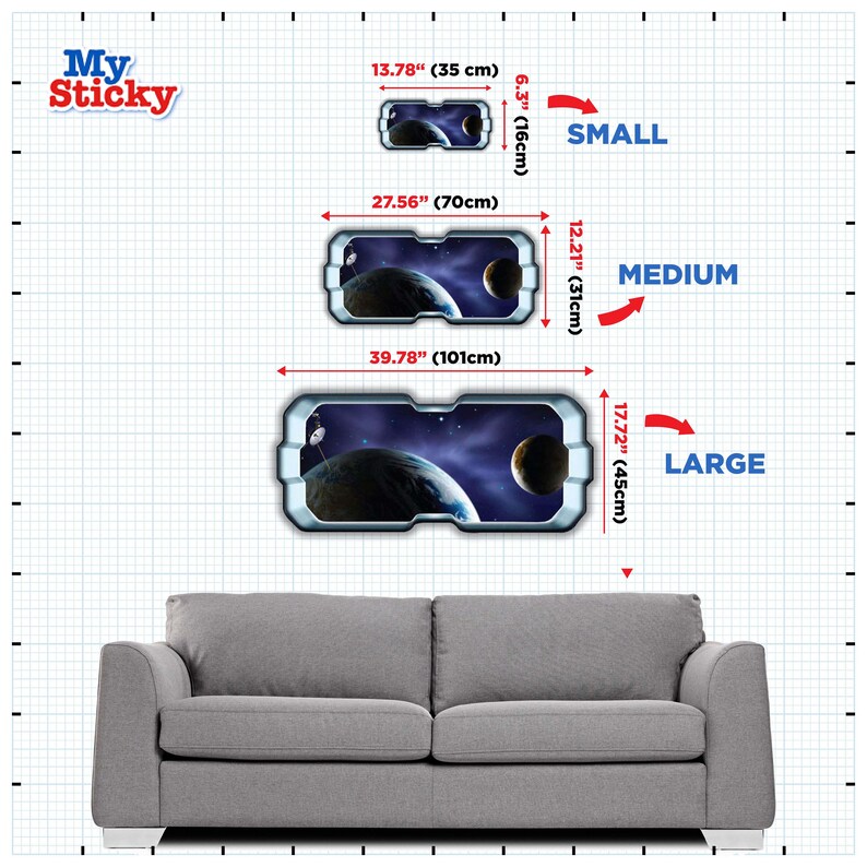 EARTH WALL STICKER Earth Window Decal Outer Space Decal - Etsy