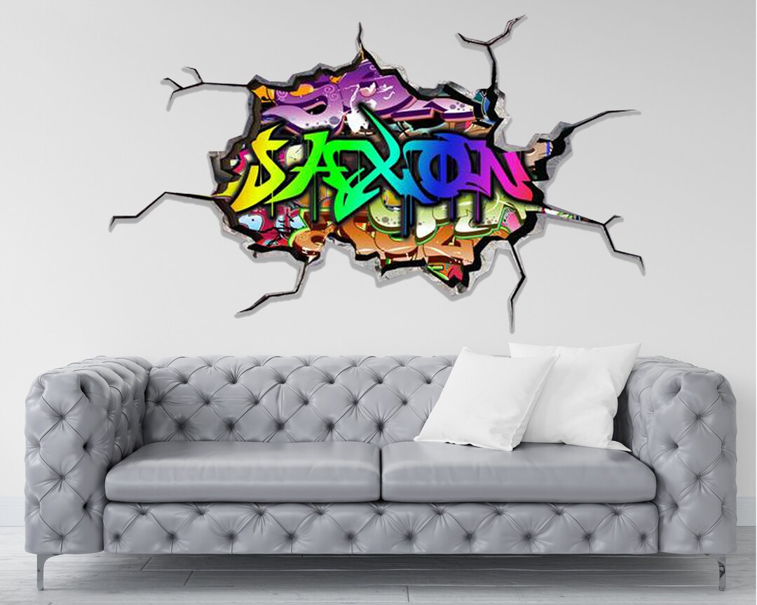 GRAFFITI WALL DECOR, Custom Art Decal, Personazlied Name Wall Decal, My ...