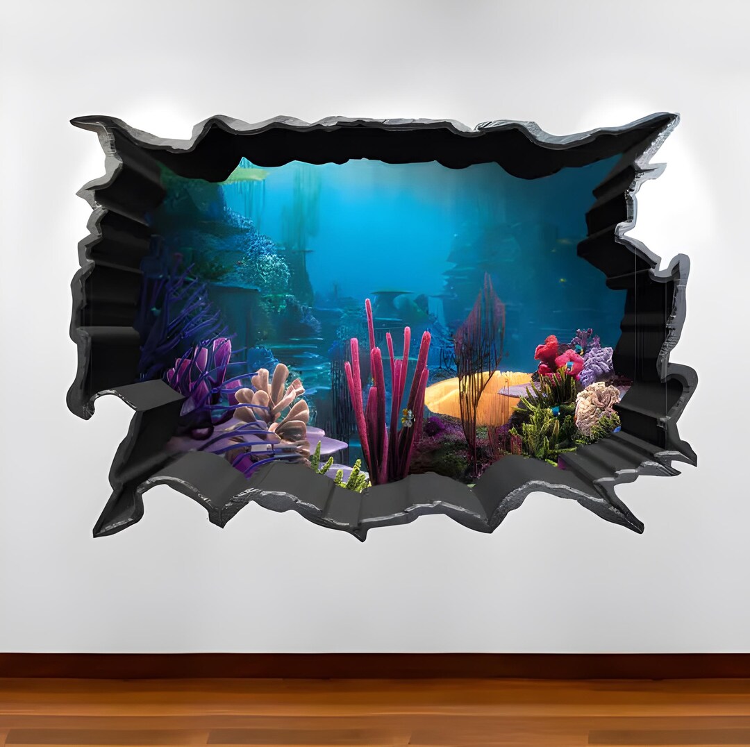 Finding Nemo 3D Wall Decal: Ocean Aquarium Vinyl Sticker - Etsy